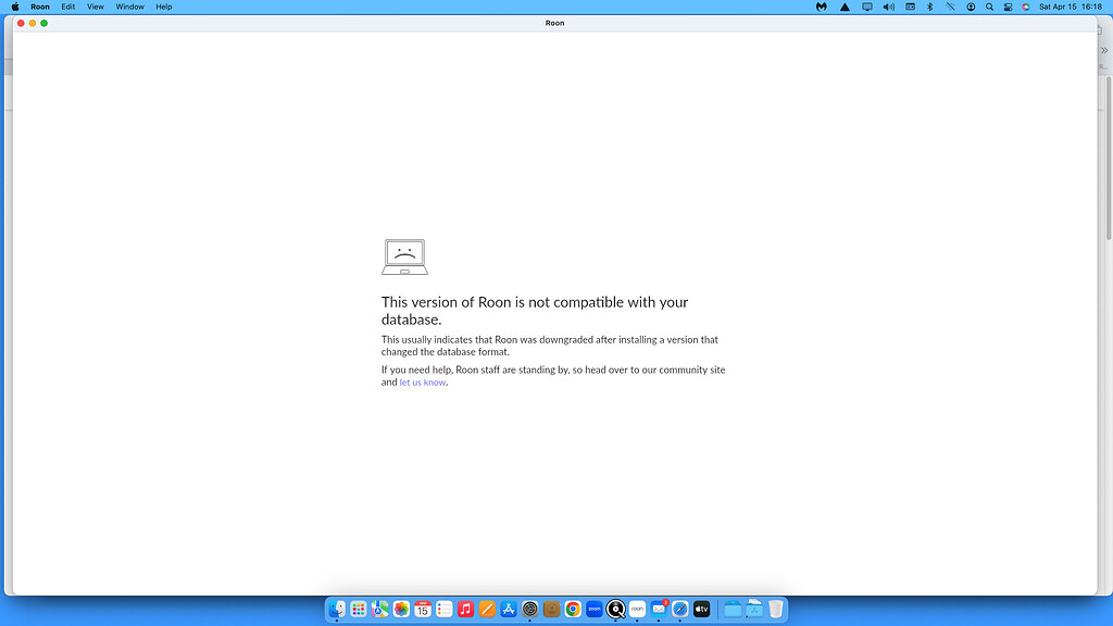 Wrong Roon version for database - Support - Roon Labs Community