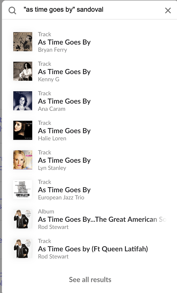 How to search for a track plus artist (Tidal/Qobuz)? - Support - Roon Labs Community