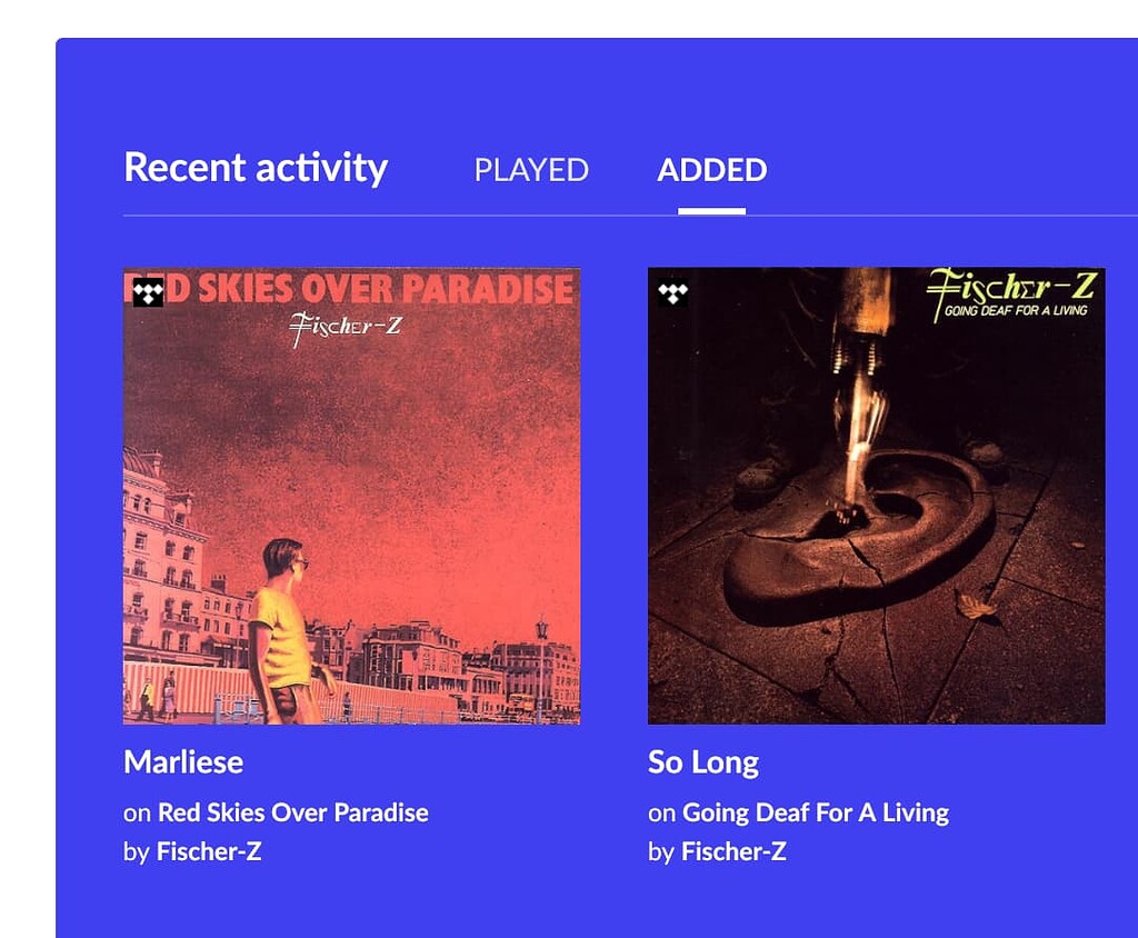 Small design mistake in Roon (played / added)? - Support - Roon Labs ...