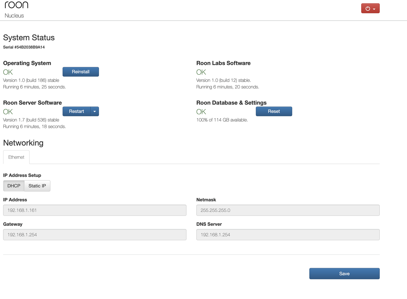 Nucleus Stuck Initializing - Support - Roon Labs Community