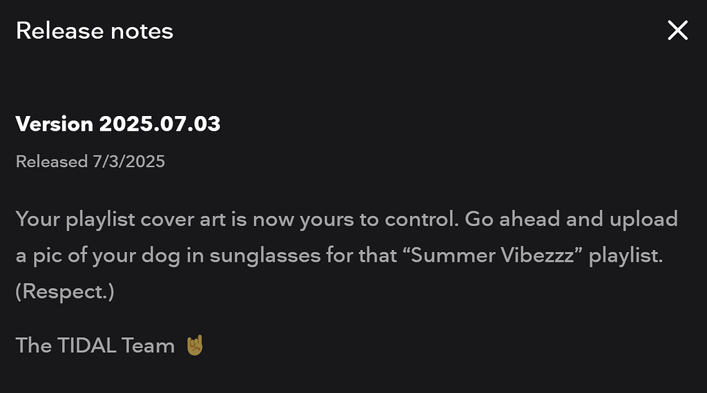 Playlist cover art now available on Tidal - TIDAL - Roon Labs Community