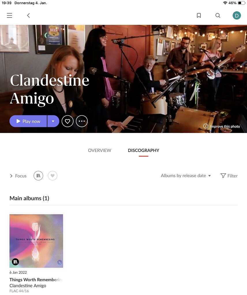 One Band, but two entries in Roon (not in Qobuz) - Qobuz - Roon Labs ...
