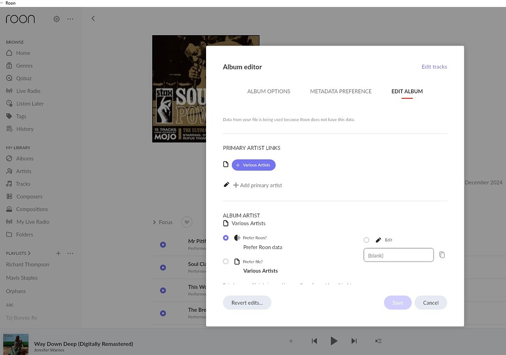 "Various Artists" vs "Primary Artist" vs "Album Artist" vs Something Else - Roon Software ...
