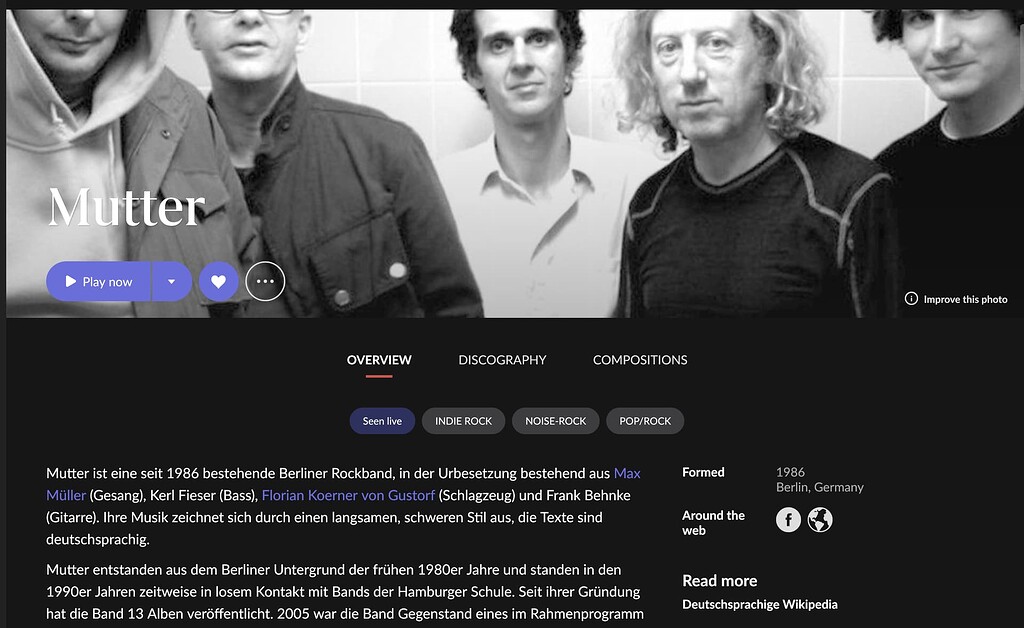German Band Mutter mixed up with other Mutter - Metadata - Roon Labs Community