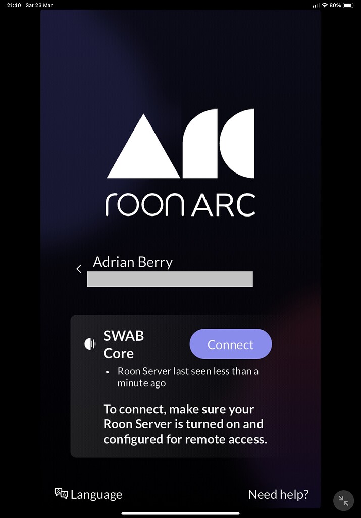 Roon ARC works on iPhone but not on iPad - Support - Roon Labs Community