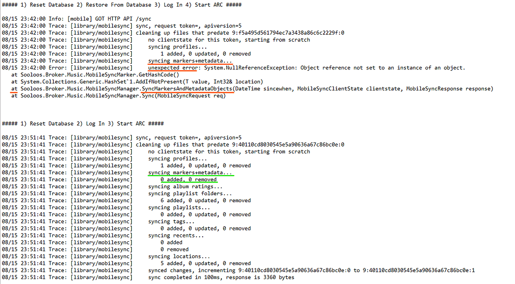 Possible ARC connection regression after restoring DB to new device ...