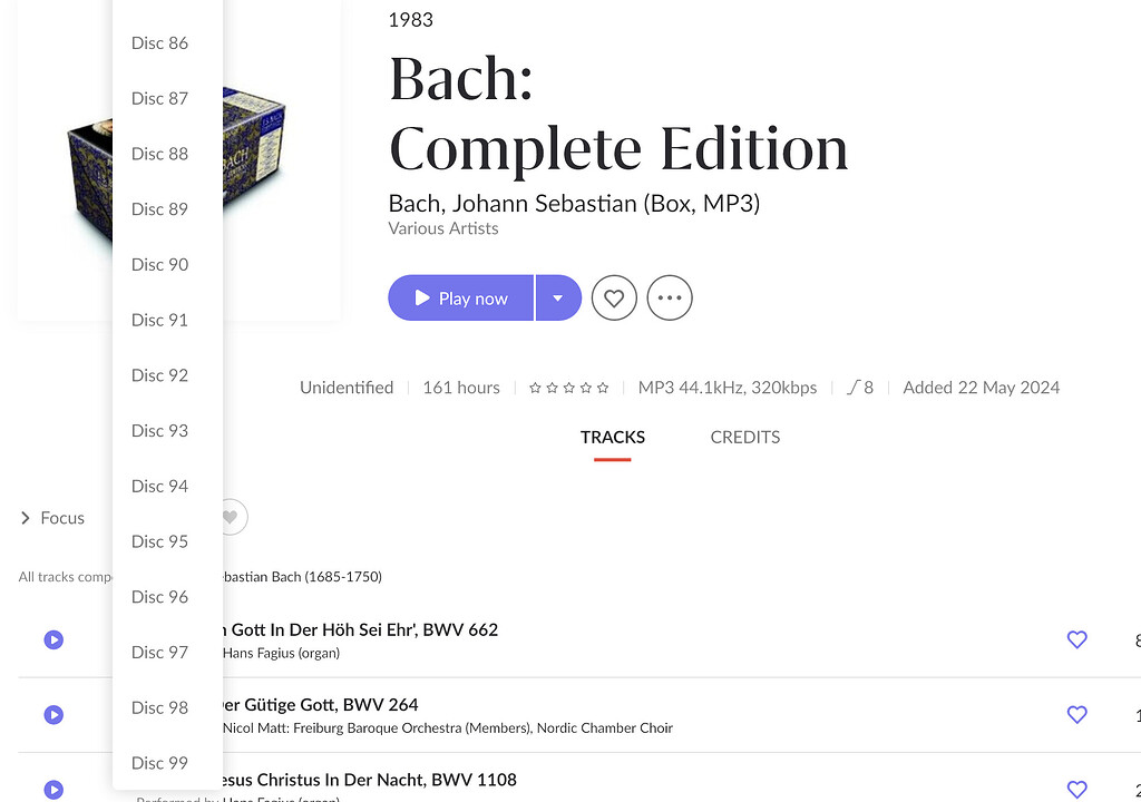 Limited number of discs per album? - Roon Software Discussion - Roon Labs Community