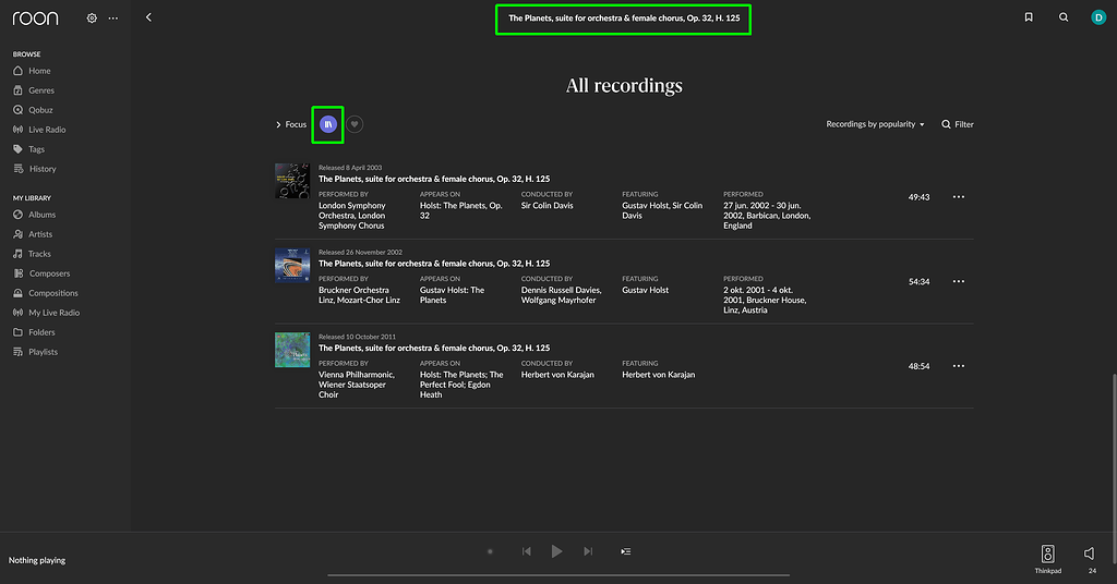Why are some Classical albums in local library not shown in the ...