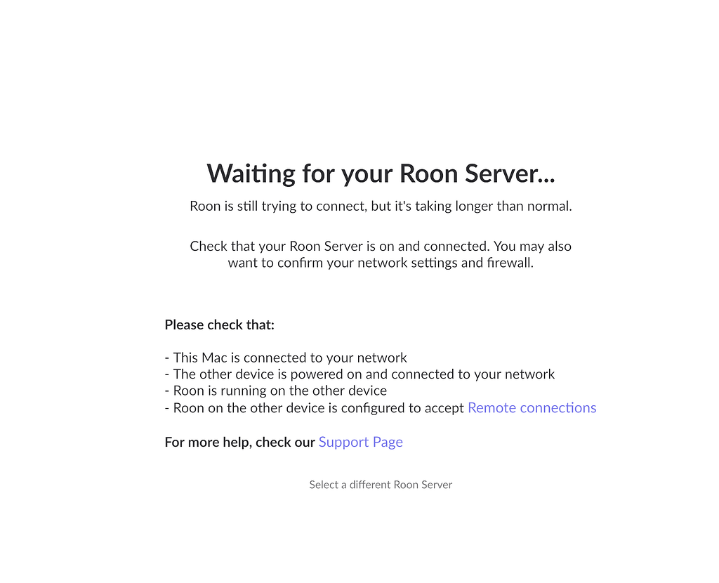 Connection interrupted - Roon Software Discussion - Roon Labs Community