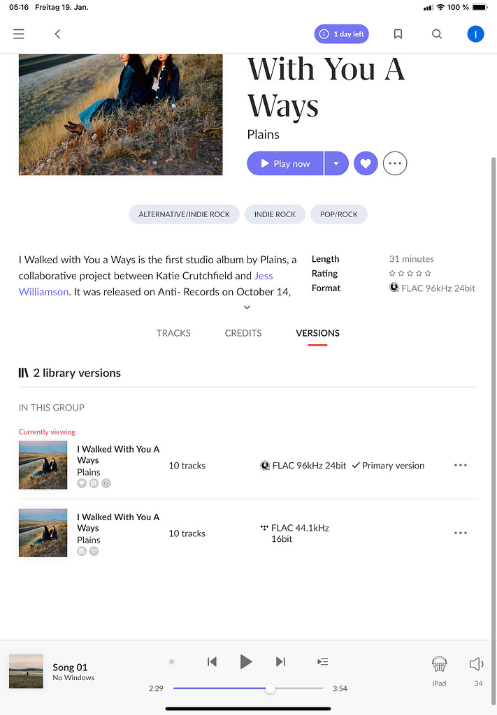 Roon and Tidal: missing hi-hes versions of albums - Support - Roon Labs Community
