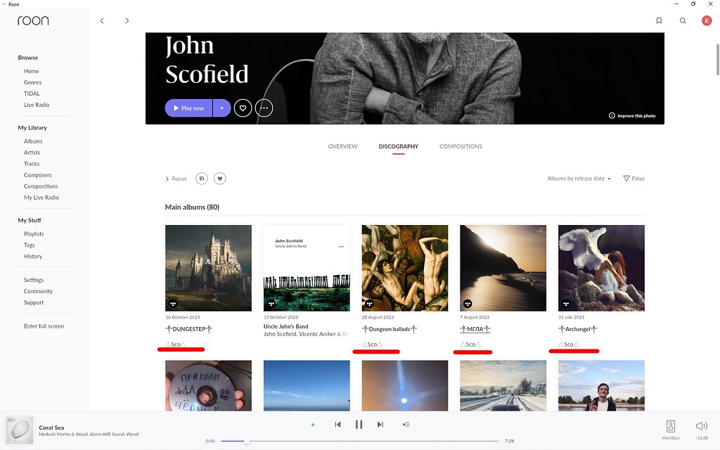 Mistakes in John Scofield's discography - Metadata - Roon Labs Community