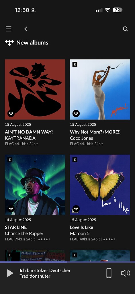 I still can’t see new TIDAL-Albums in Roon: - Feedback - Roon Labs ...