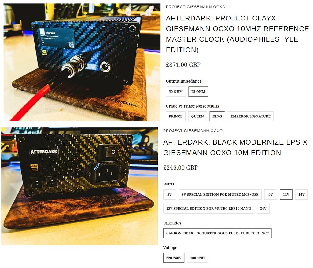 FS: AfterDark. Project ClayX GIESEMANN OCXO 10MHz Reference Master Clock and Black Modernize LPS ...