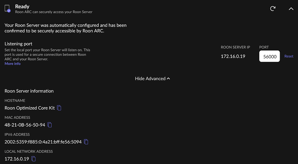 Roon V 2 0 1401 Reports Arc Ok But I Cant Connect From Arc Arc Port Forwarding Help Roon