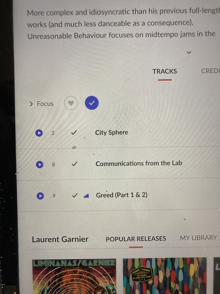 Check mark - meaning? - Roon Software Discussion - Roon Labs Community