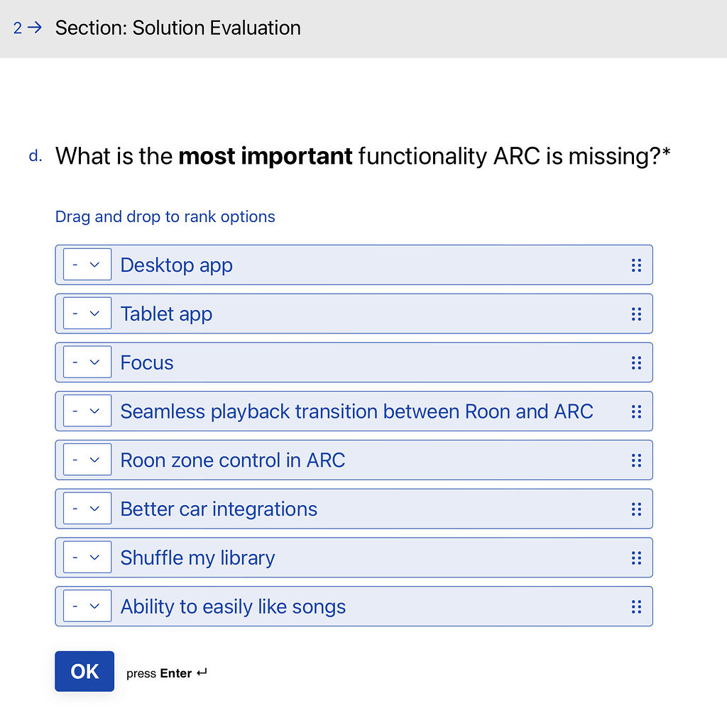 That ARC Survey - Feedback - Roon Labs Community