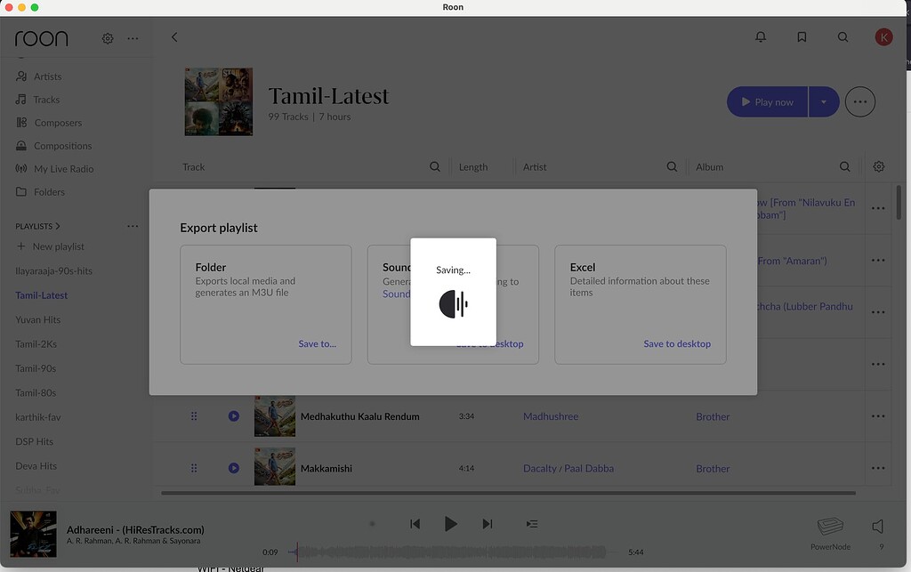 Unable to export certain playlists to XLS from Roon (ref#T71KW8 ... Unable to export certain playlists to XLS from Roon (ref#T71KW8 ...