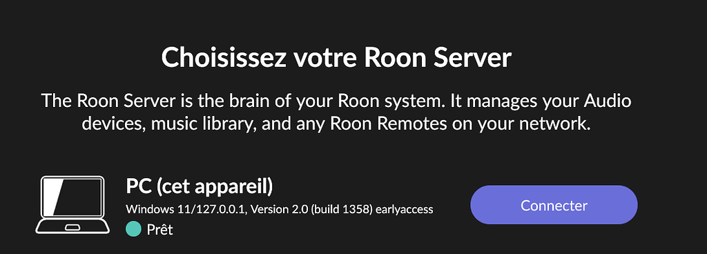 Missing translation for string "The Roon Server is the brain of your ...