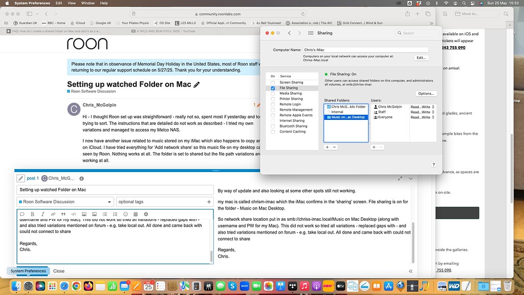 Setting up watched Folder on Mac - Support - Roon Labs Community