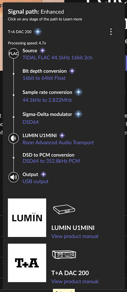 Is Lumin sending DSD through to T+A DAC 200 - Lumin - Roon Labs Community
