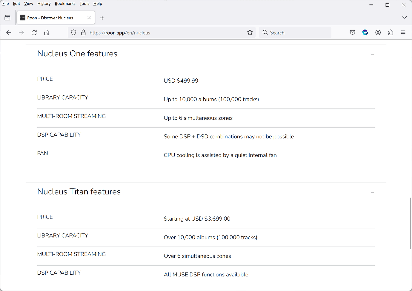 Nucleus One Storage Options - Nucleus - Roon Labs Community