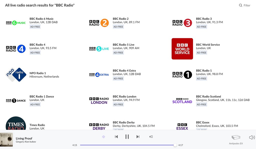 BBC Radio 3 Unwind - Live Radio - Roon Labs Community