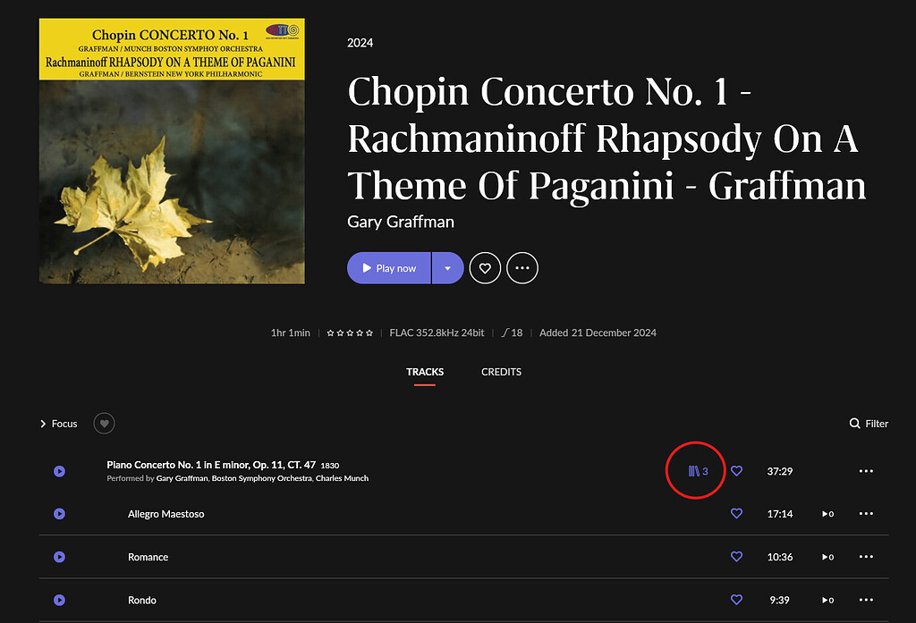 Multiple versions of one same work : anomalies (hidden recordings) - Roon Software Discussion ...