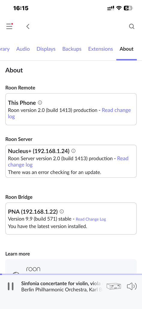 There was an error checking for an update of my Roon Server and how to deal with？ - Nucleus ...