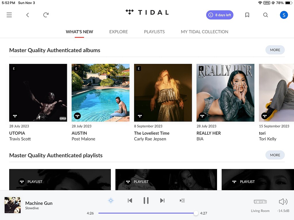 Does the What's New page ever update? - TIDAL - Roon Labs Community