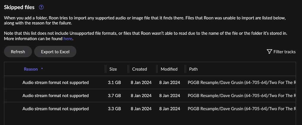 PGGB generated 16fs 64 bit output Wav file skipped by Roon - Support - Roon Labs Community