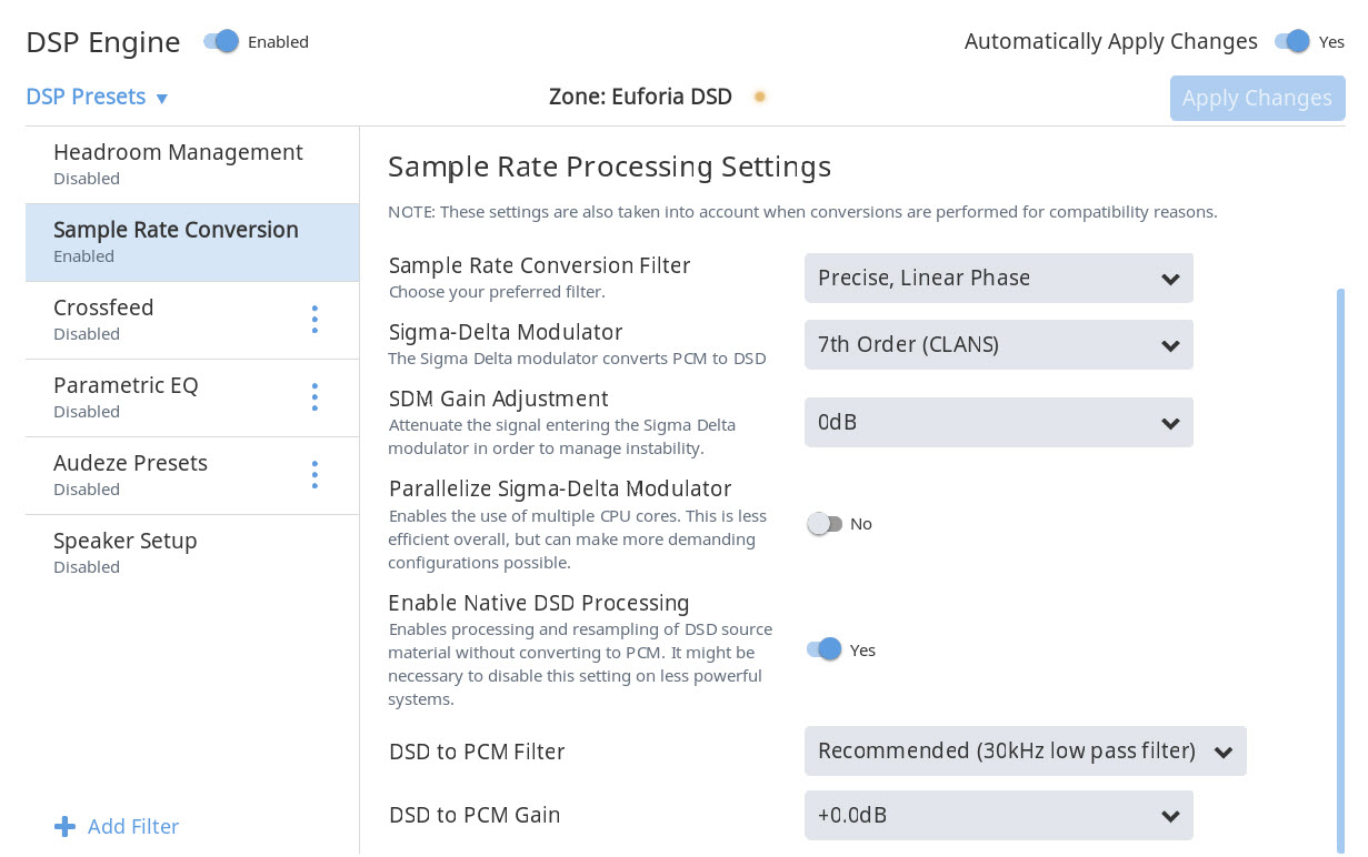 What are your favorite DSD setting? Using a DSD only Lampizator DAC ...