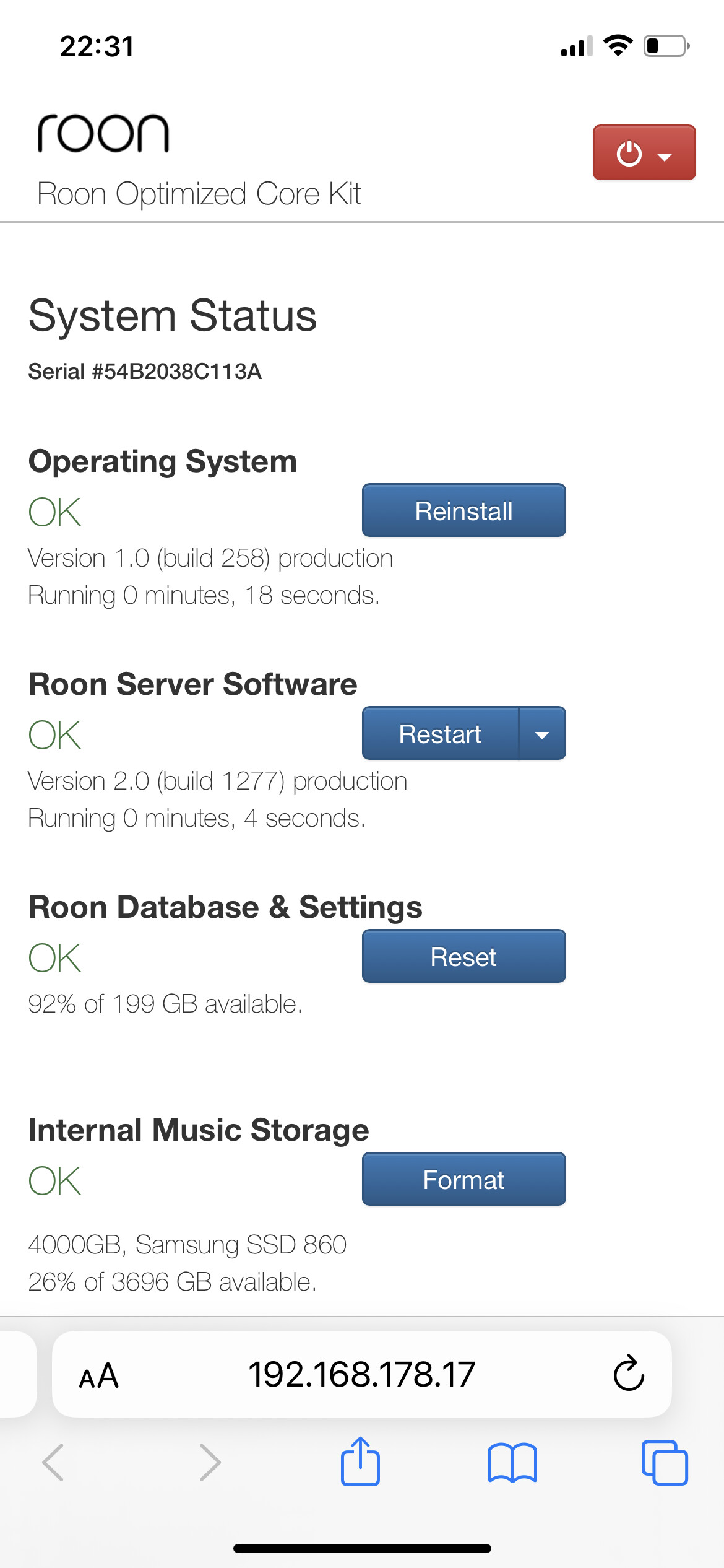 Starting speed of a track or finding an Album. 8 minutes to get acces ...