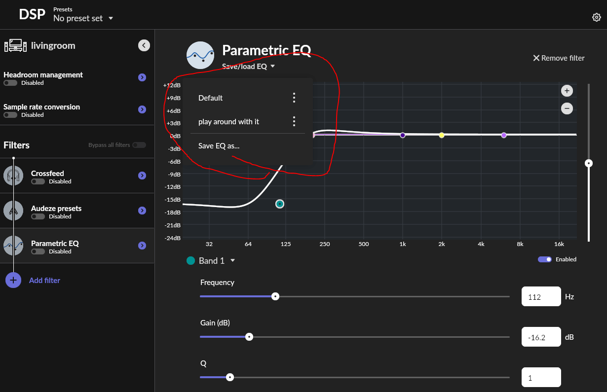 Add "Return to Default" option for filters on Parametric EQ - Feature ...