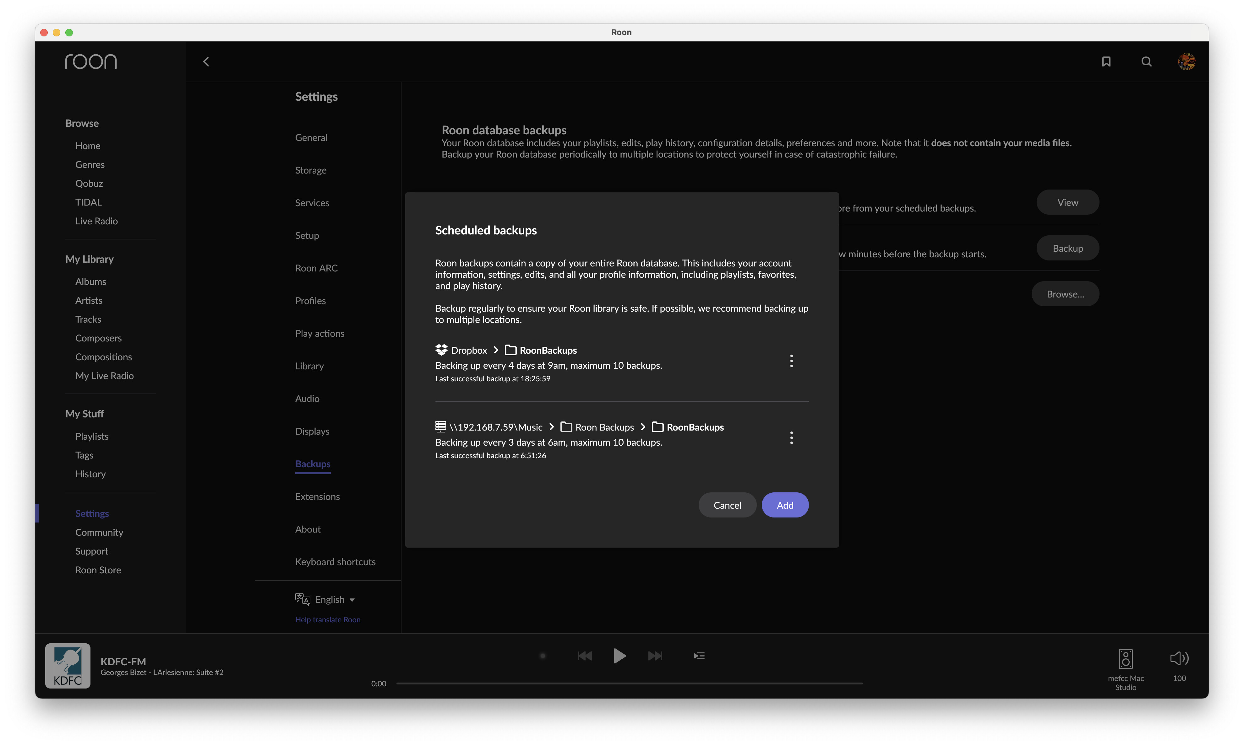 Backups failing during Snapshotting phase - Support - Roon Labs Community
