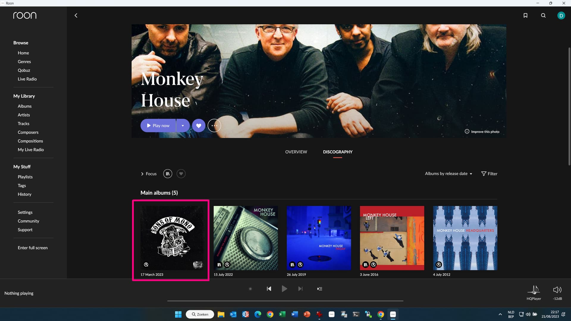 Wrong album in Discography Monkey House - Metadata - Roon Labs Community