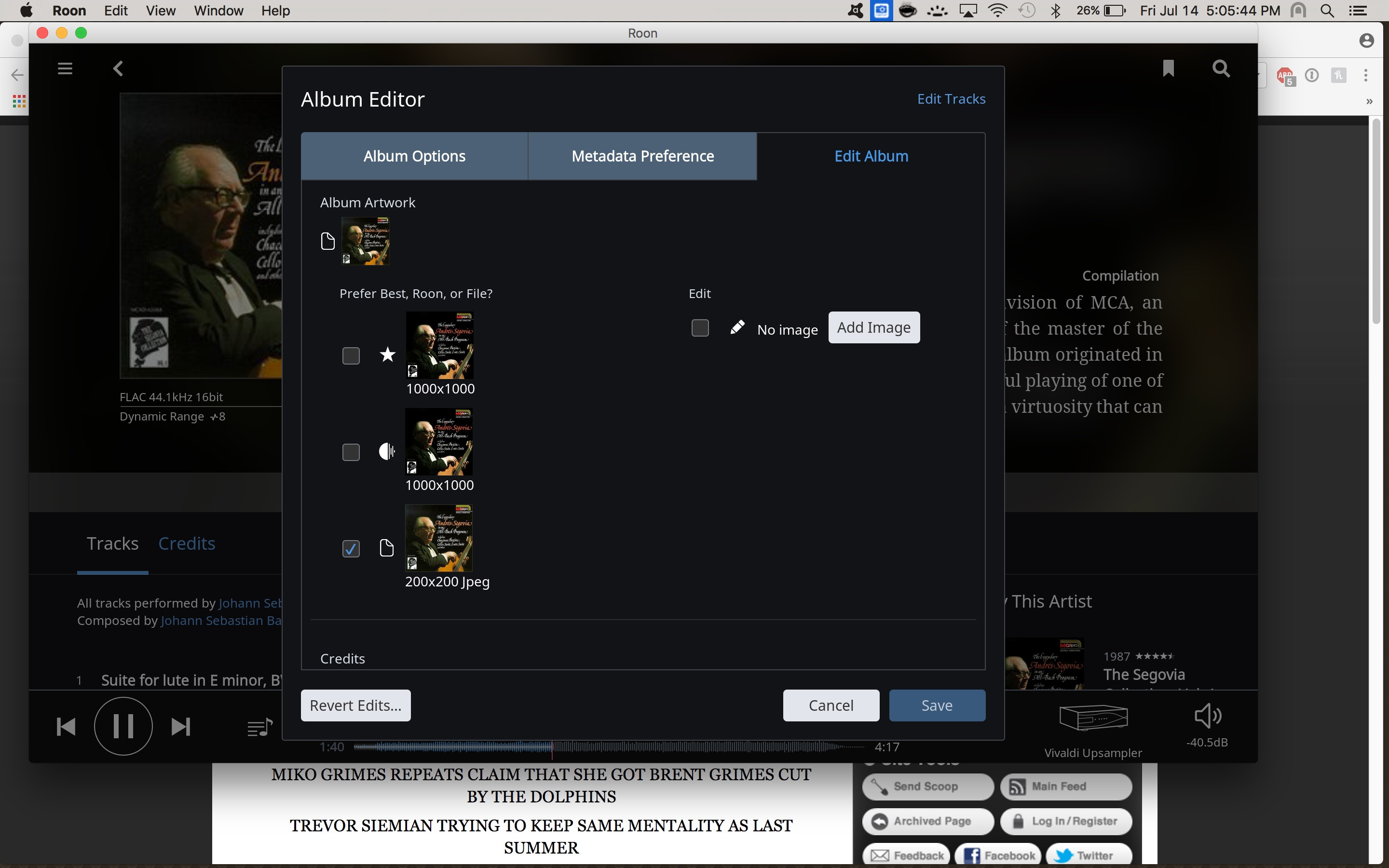 Edit album artwork in 234 - Support - Roon Labs Community