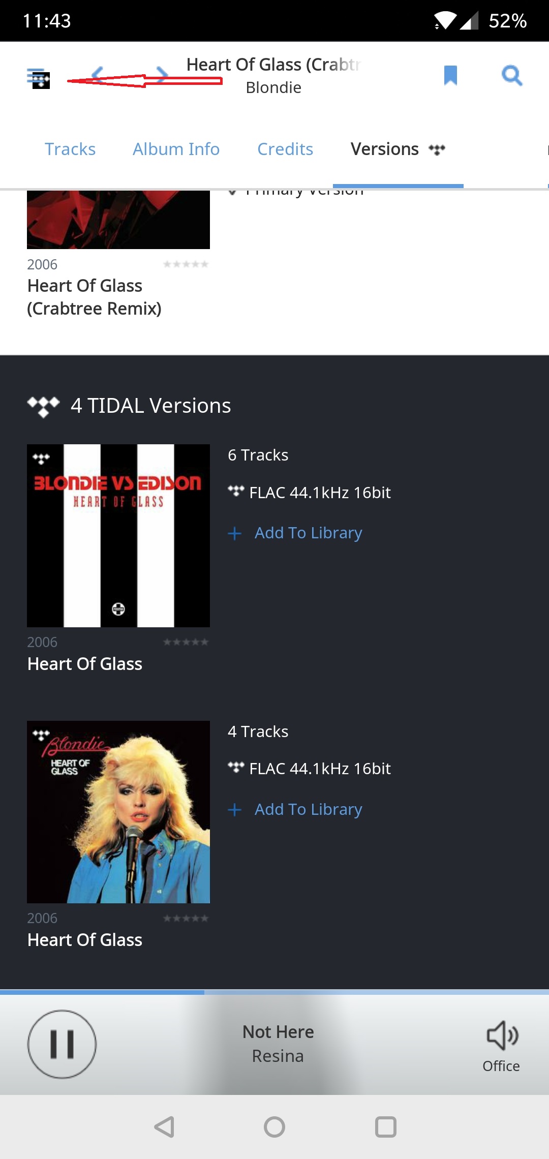 Tidal Icon showing over screen - Android - Roon Labs Community