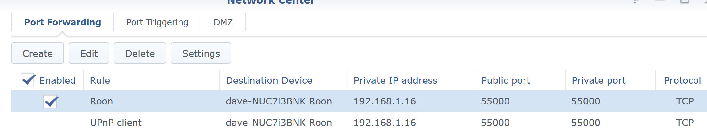 Roon Arc Cannot Connect To Core Synology Router Arc Port Forwarding Help Roon Labs Community