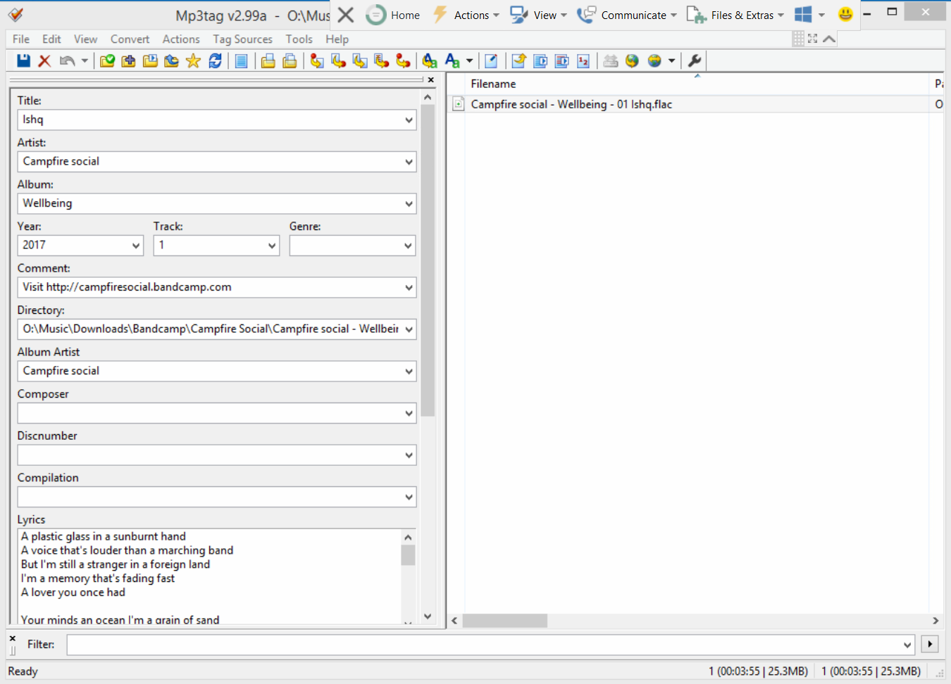 Roon v1.7 Not seeing lyrics from file tags - Support - Roon Labs Community