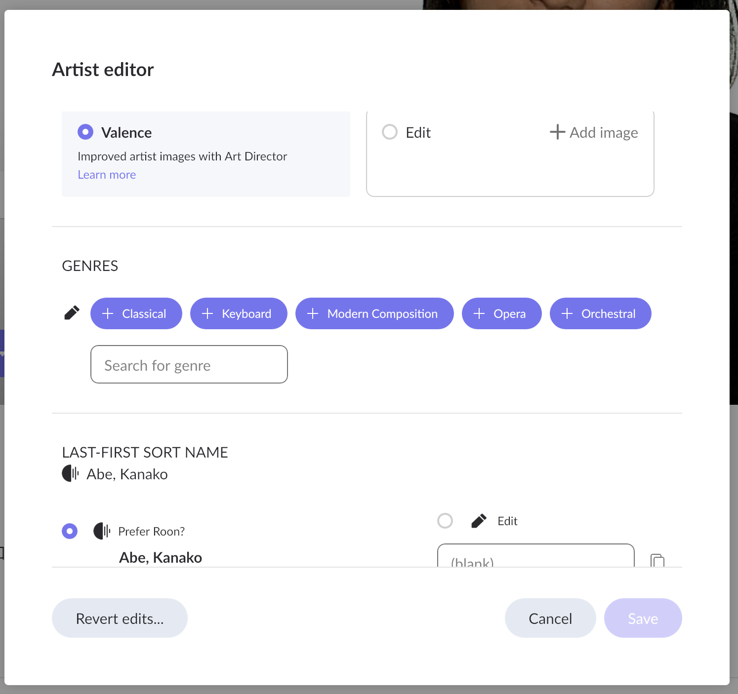 Cannot add genre tag to artist page - Support - Roon Labs Community
