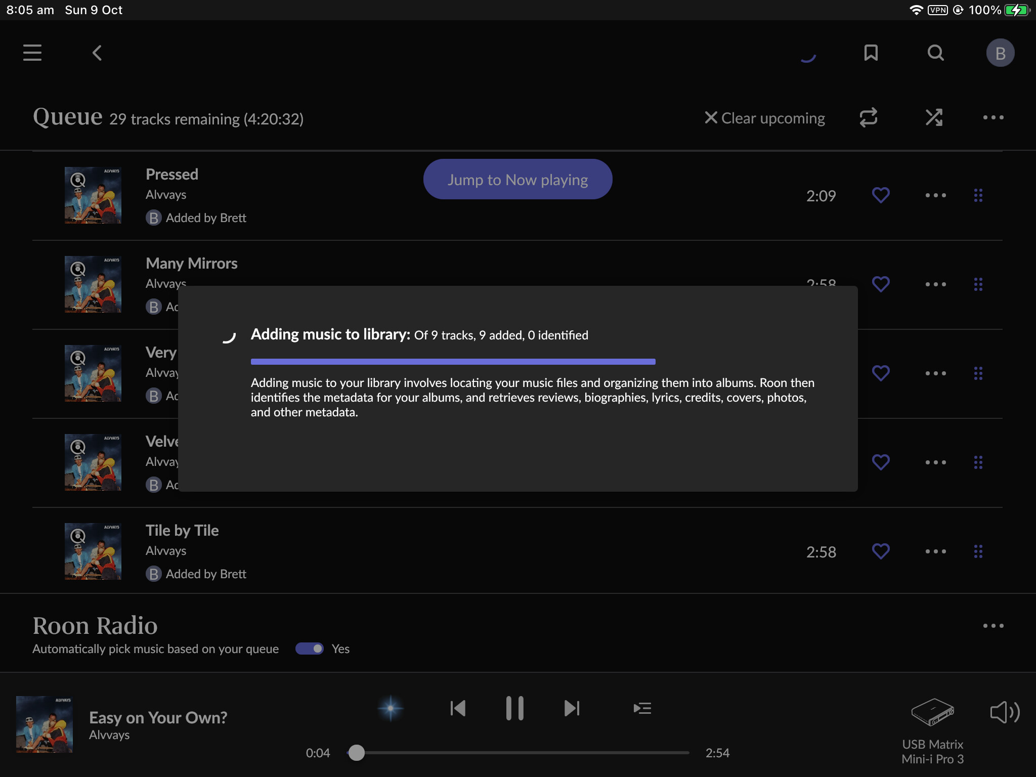 What does the cycling arrow on the upper right mean? - Support - Roon ...