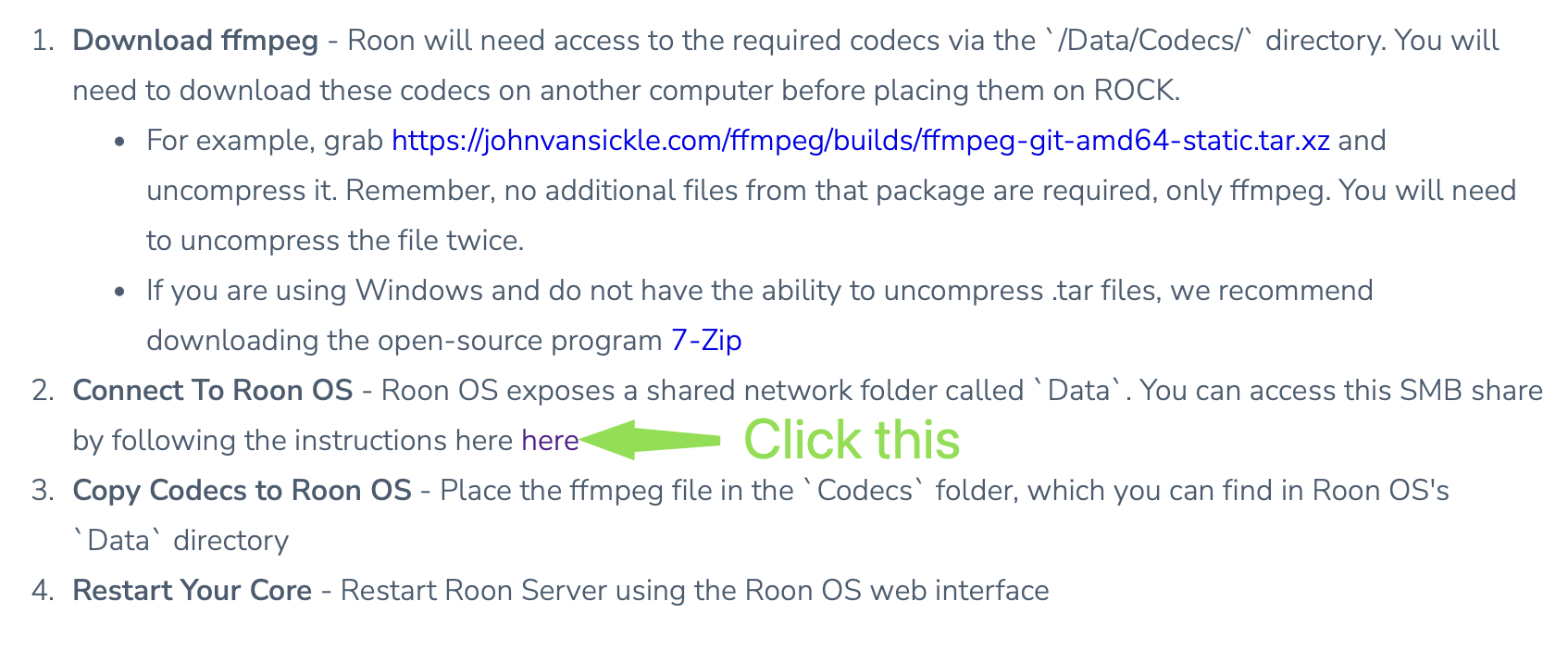 Missing Codecs Where do I find the shared network folder? - Support - Roon Labs Community