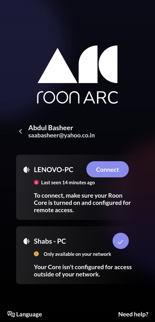 Roon's settings shows no issues in ARC but ARC does not connect - Support - Roon Labs Community