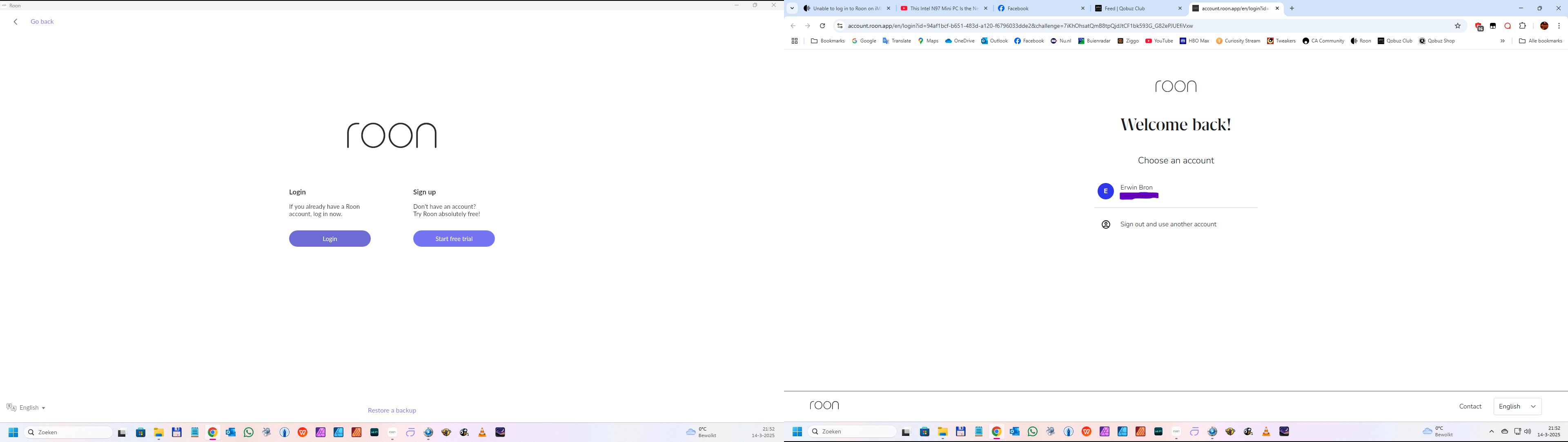Unable to log in to Roon on iMac after setting up new iPad (ref#8EYSQL ...