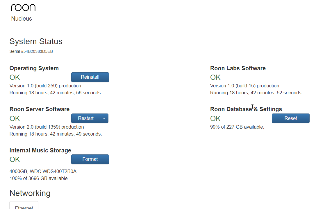 Roon Storage area states in RED that the drive is not available ...