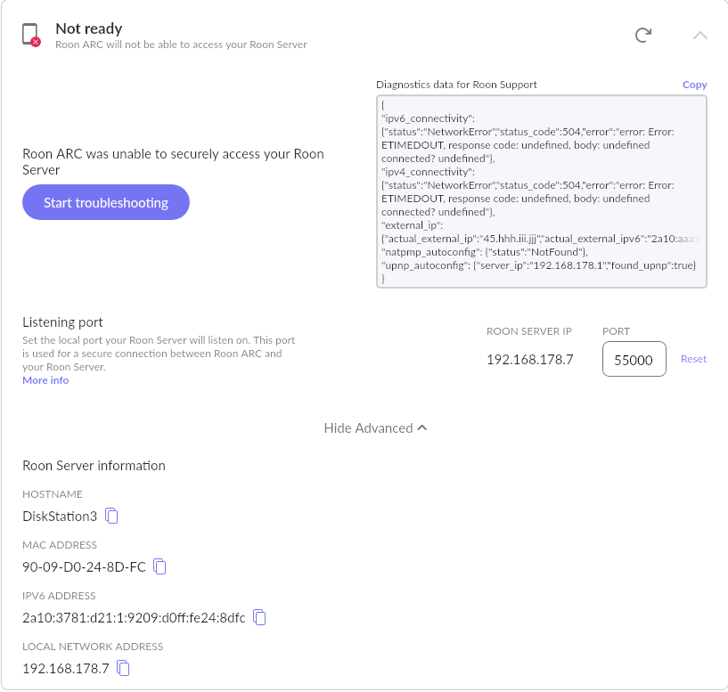 Roon ARC Fails to Connect to Server Outside of WiFi (ref#N5BEU5) - ARC: Port Forwarding Help ...