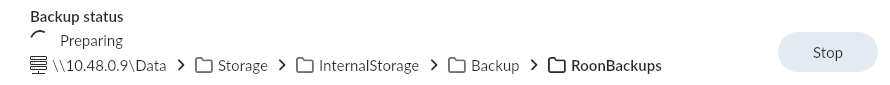 Database backup on internal storage issue (ref#NC5M0Q) - Support - Roon Labs Community