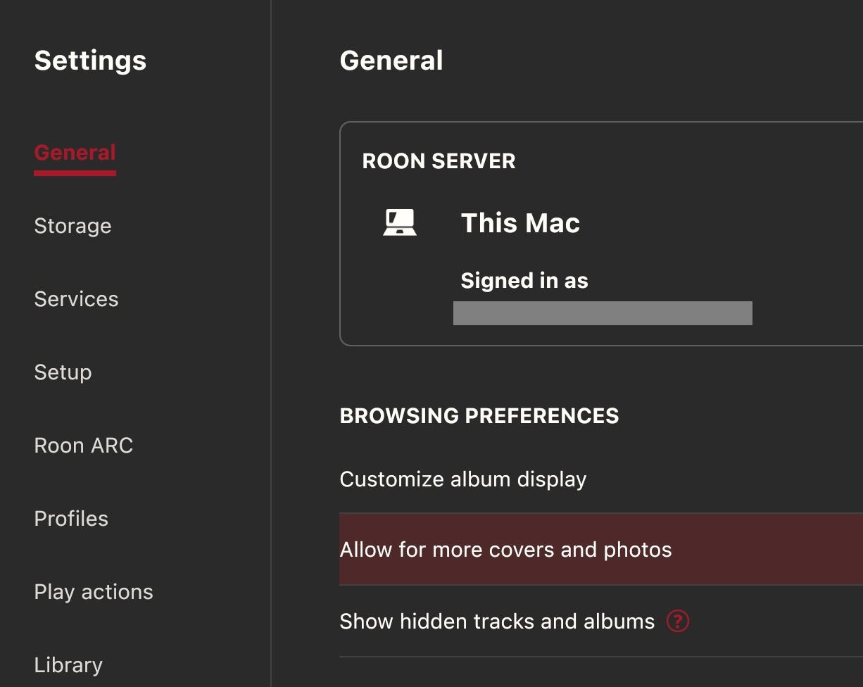 Change album cover size in Roon library : too small currently, per ...