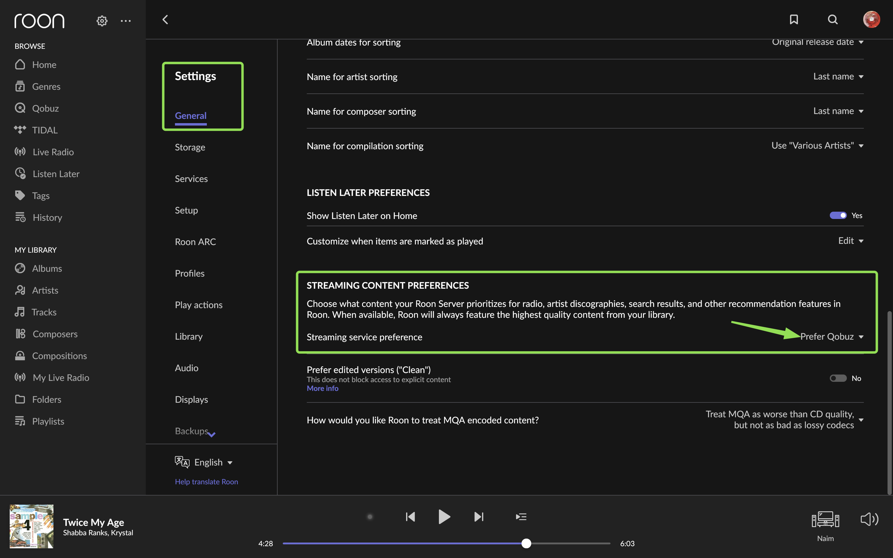 Roon Prefers Tidal Over Qobuz in Recommendations (ref#PU7BNQ) - Support - Roon Labs Community