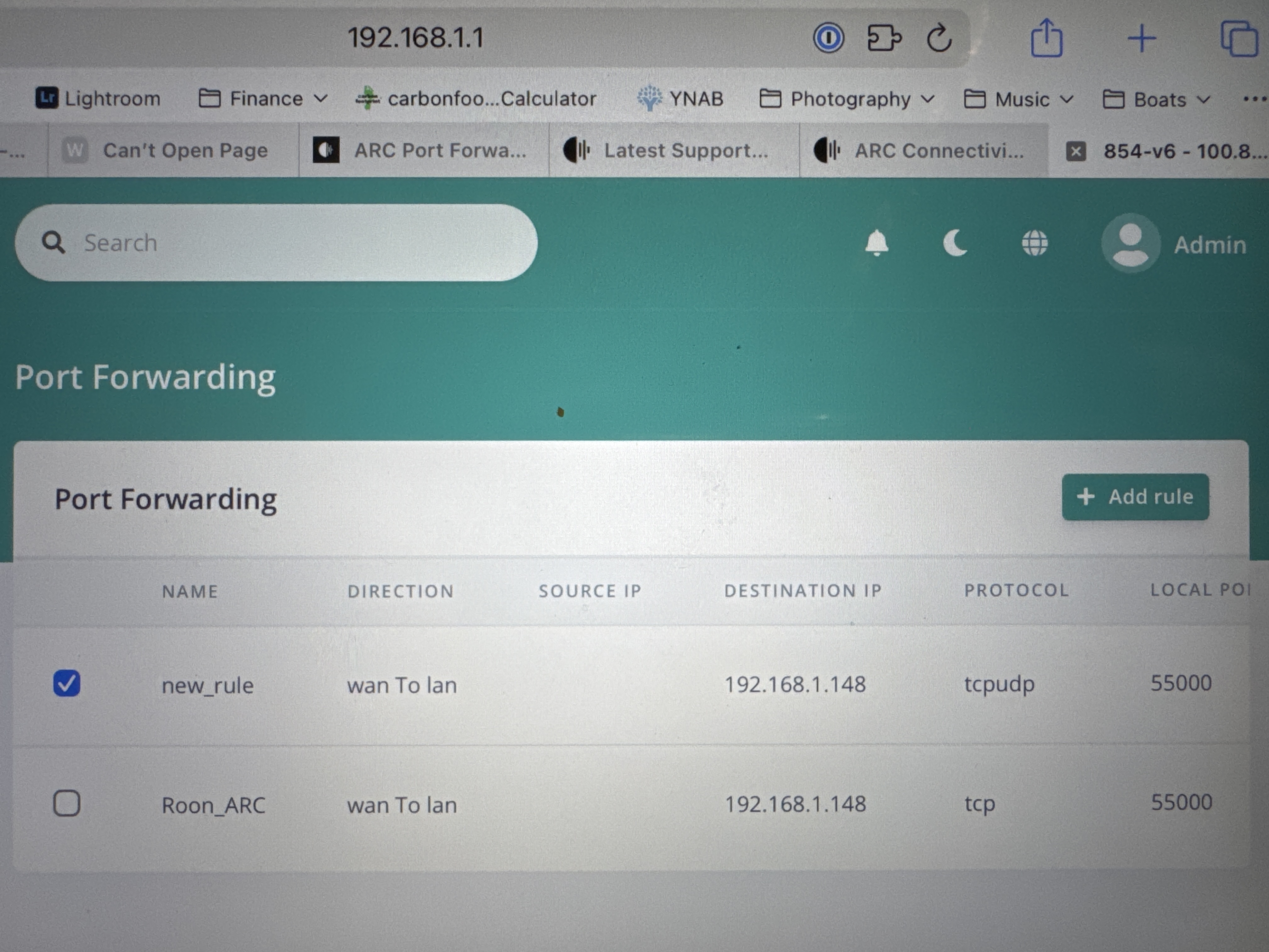 Roon ARC Connectivity Error: Network Issues Detected (ref#8H4NV4) - ARC: Port Forwarding Help ...